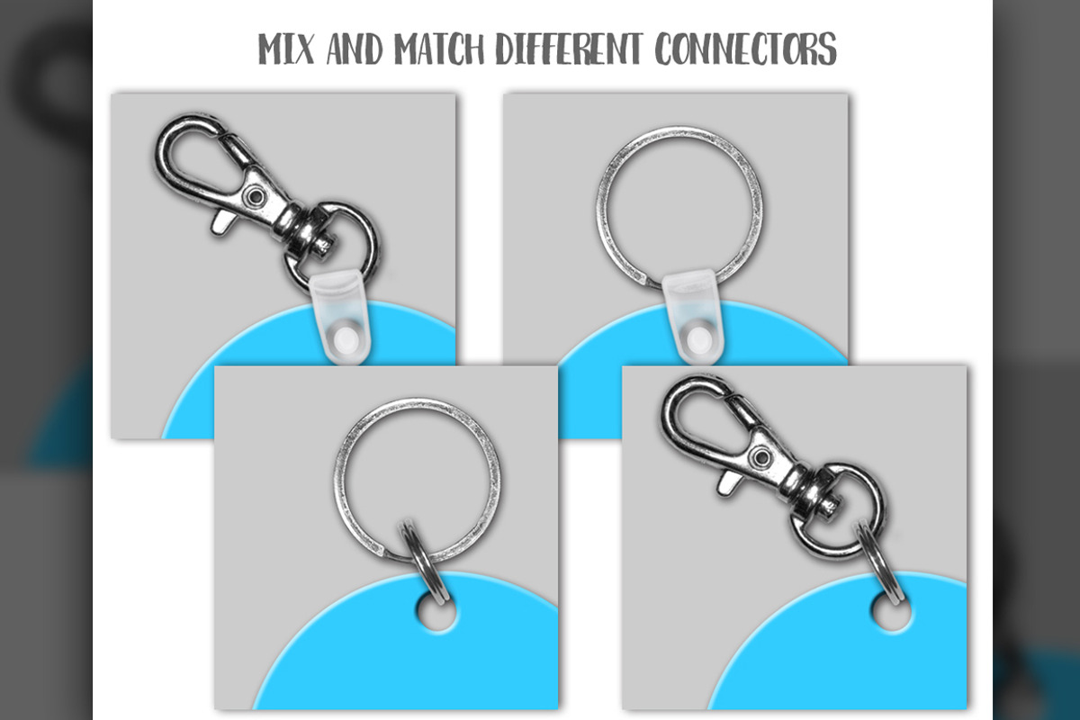 Round sublimation keychain mockup, a Product Mockup by StyledProductMockups
