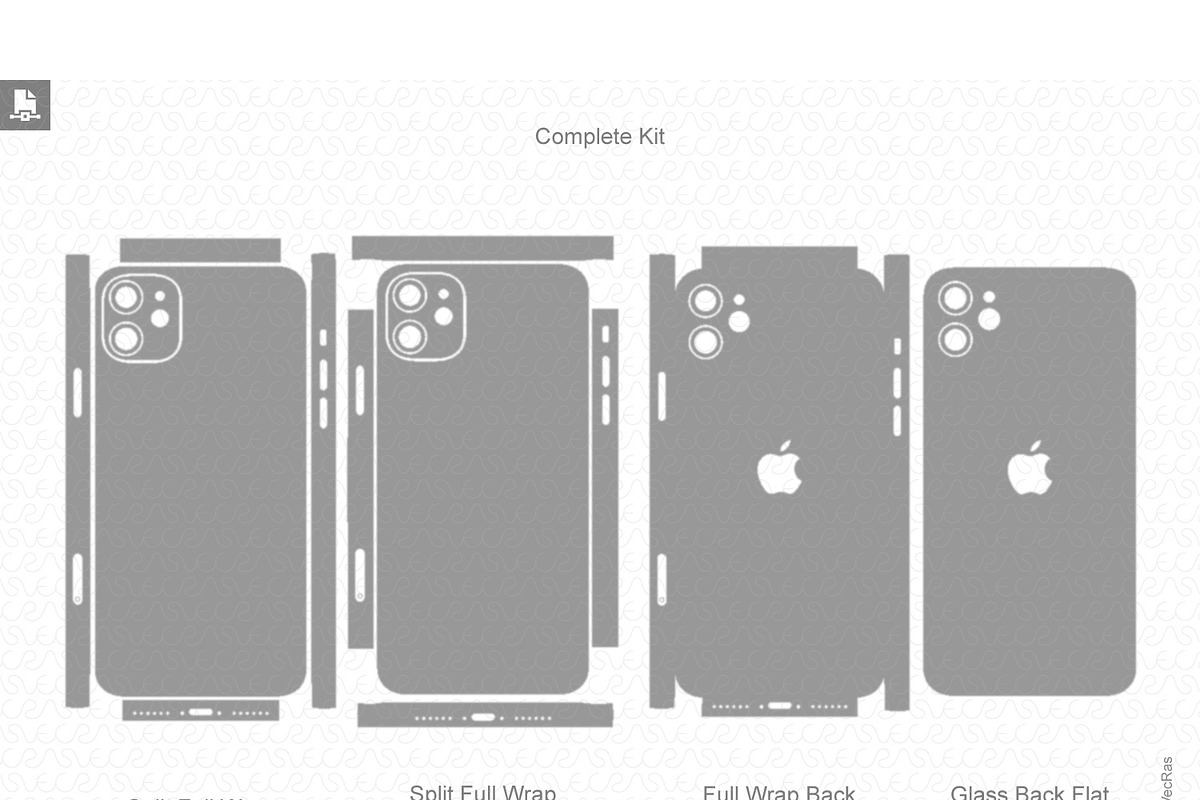 iPhone 11 2019 Skin Template Vector, an Illustration by VecRas