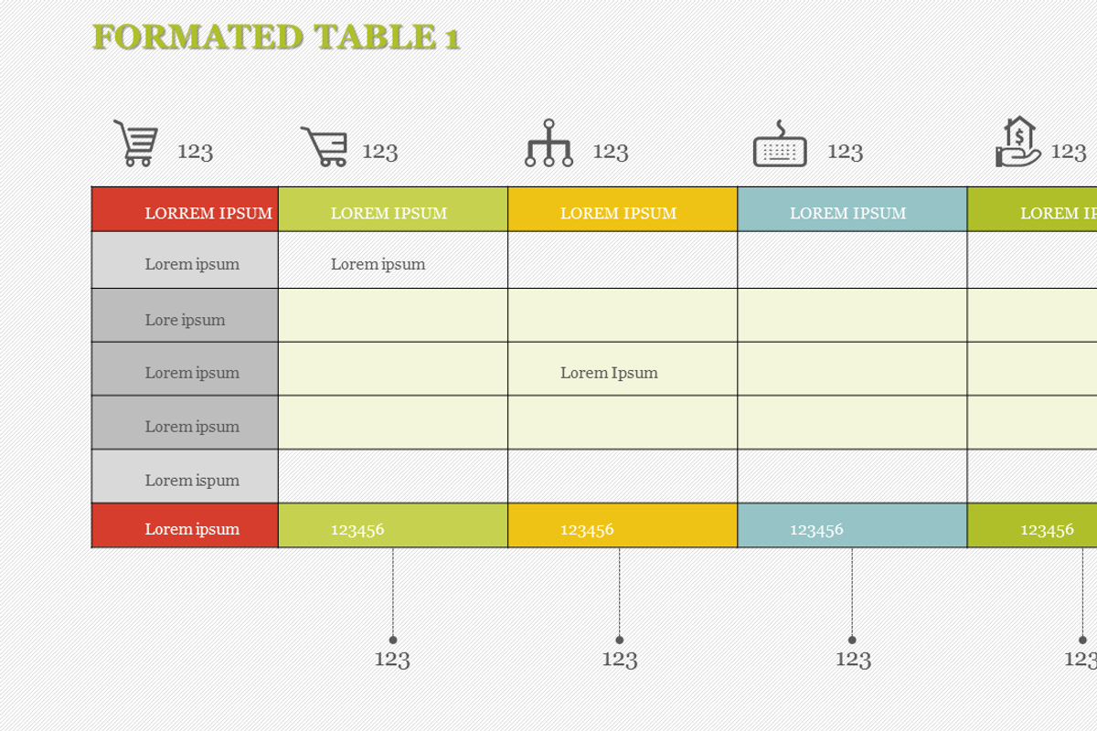 Creative Tables Pack 1 PowerPoint, a Presentation Template by Yes ...