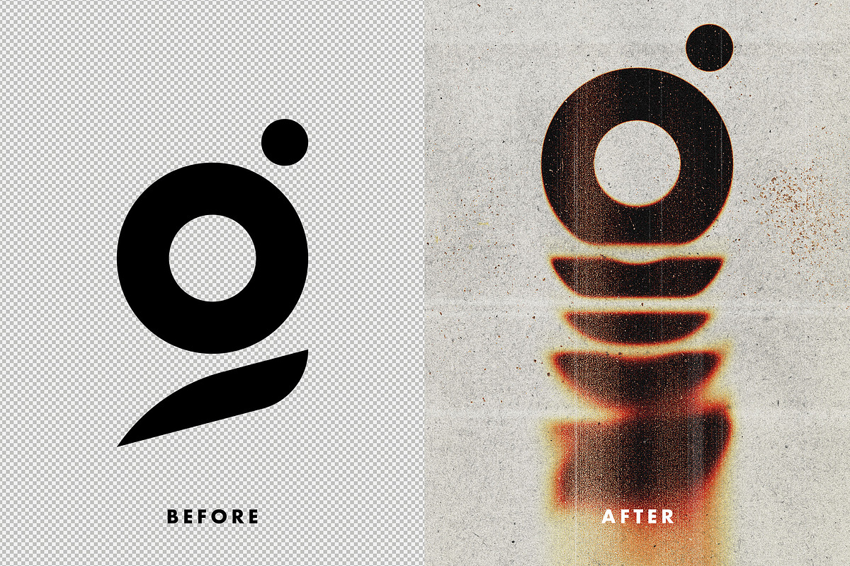 Messy Print Text & Logo Effect, a Layer Style Add-On by Design Squad