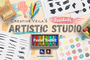Artistic Studio: Pastel Toolkit, a Layer Style Add-On by Creative Veila ...