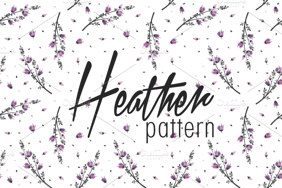 Heather pattern, a Pattern Graphic by SuperNata
