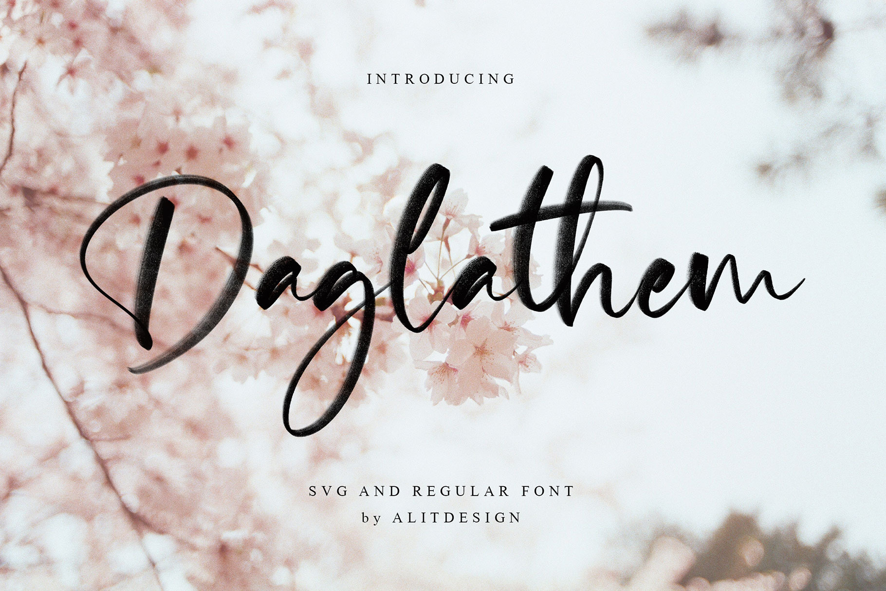 Daglathem, a Script Font by alit design