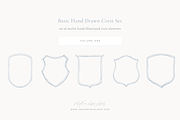 Basic Hand Drawn Crest Collection, an Illustration by Loren Schmidt Studio