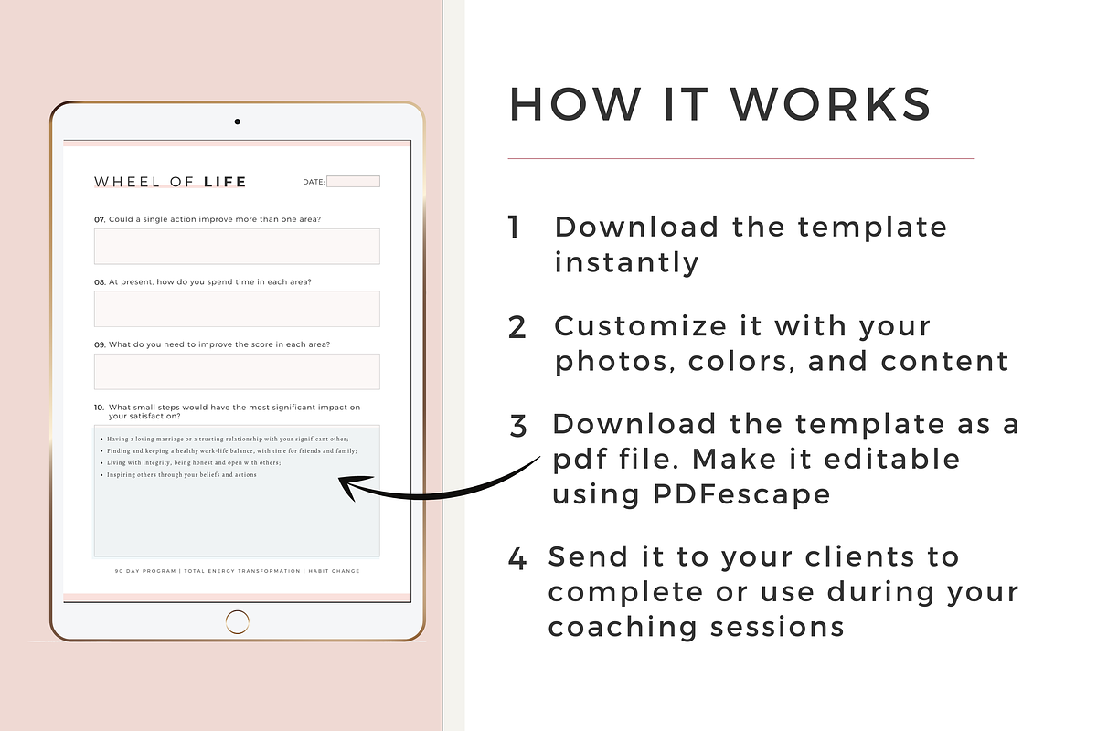 Wheel of life Canva Template, a Brochure Template by Designs by Darowan