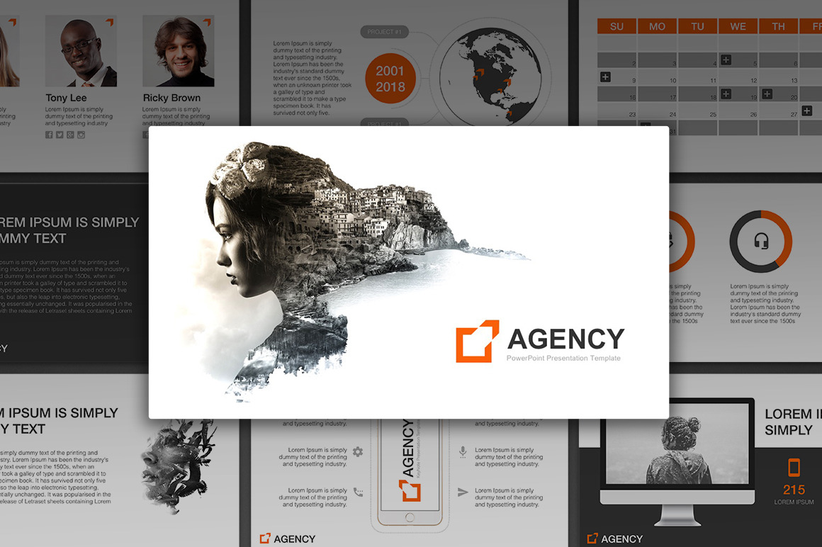 Agency PowerPoint Template, a Presentation Template by HiSlide.io
