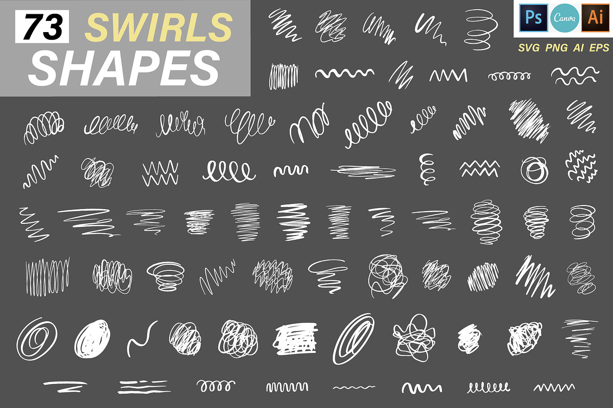 250 Scribble Doodle Shapes Atelier, an Object Illustration by ...