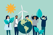 People with environment concept, a Background Graphic by rawpixel