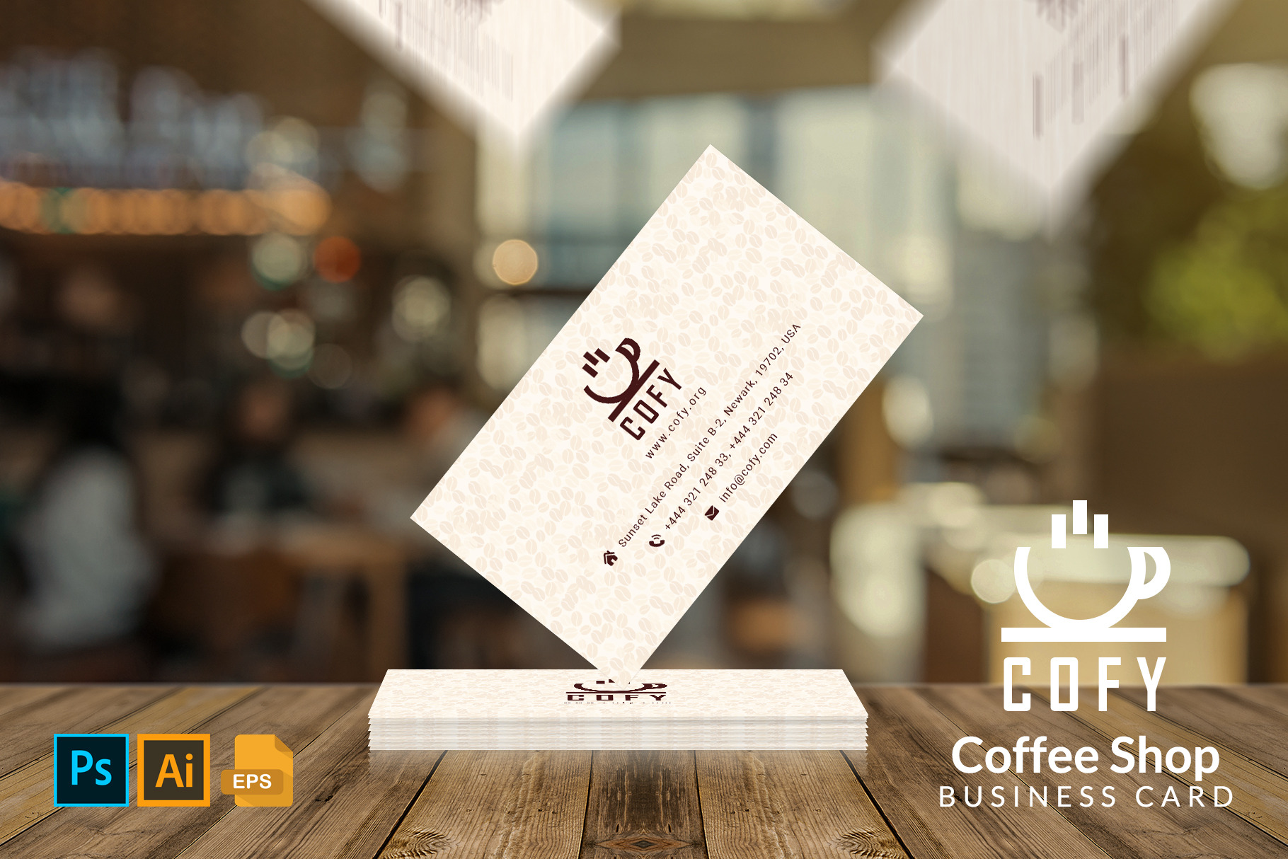 Cofy - Coffee Shop Business Card, a Business Card Template by Smashing ...