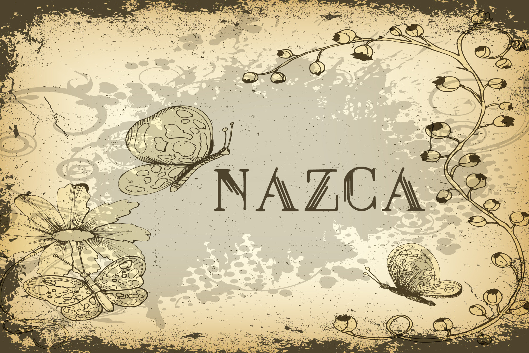 Nazca Font, a Handwritten Font by Dz Akali