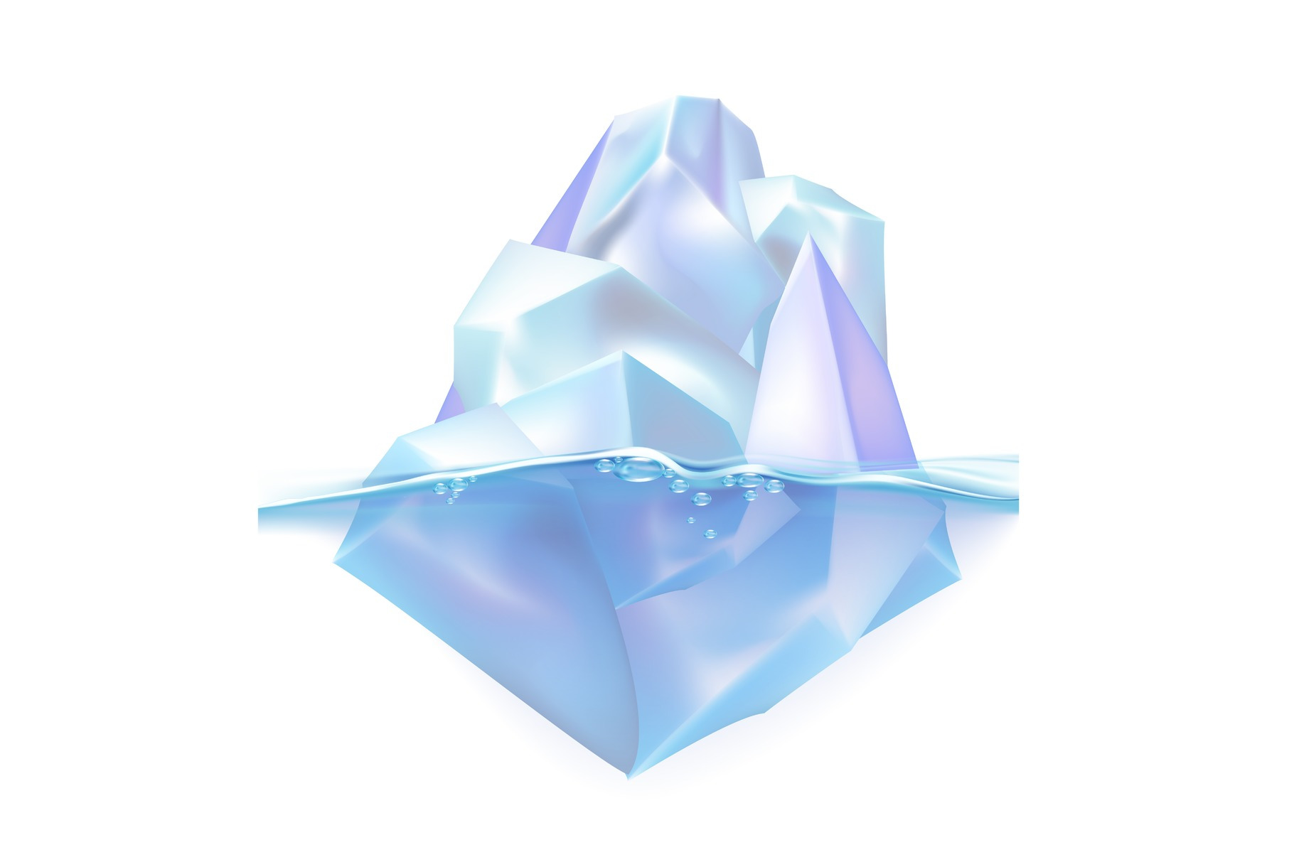 Glacier Iceberg Float On Ocean Water | Illustrations ~ Creative Market
