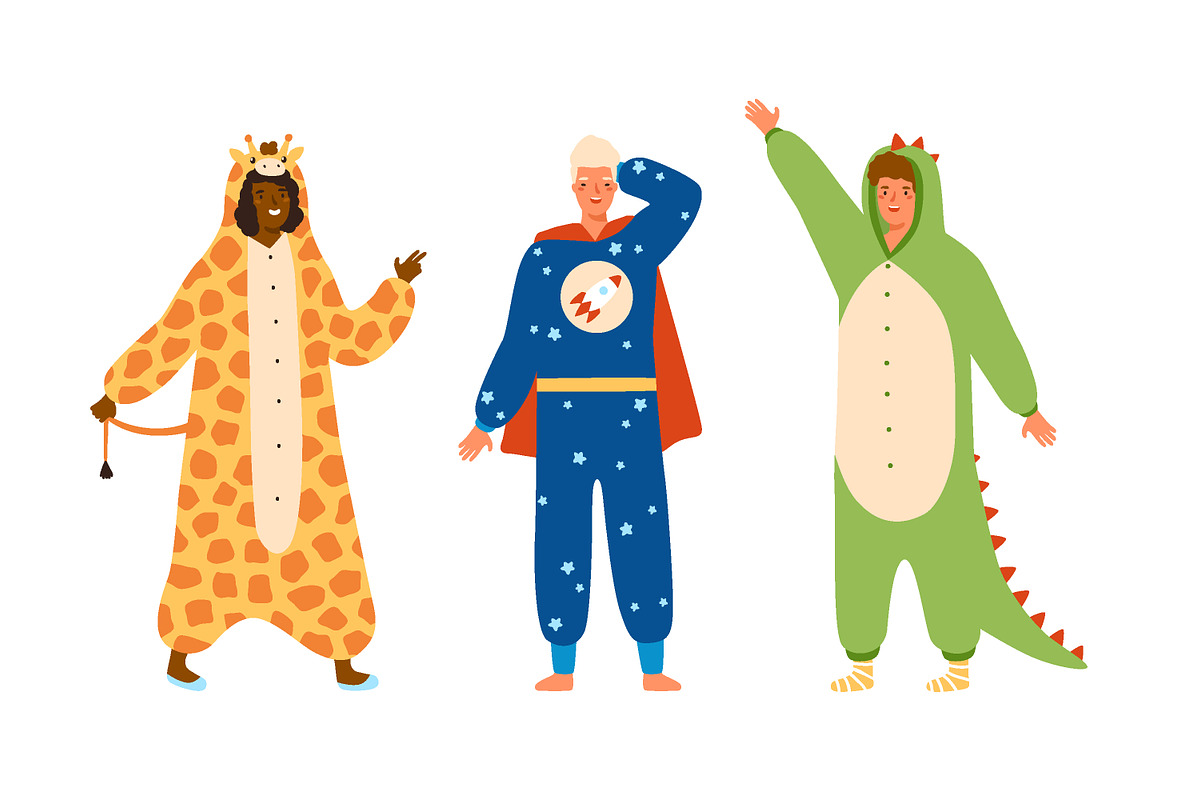 People in cute pajamas set, an Animal Illustration by Good Studio ...