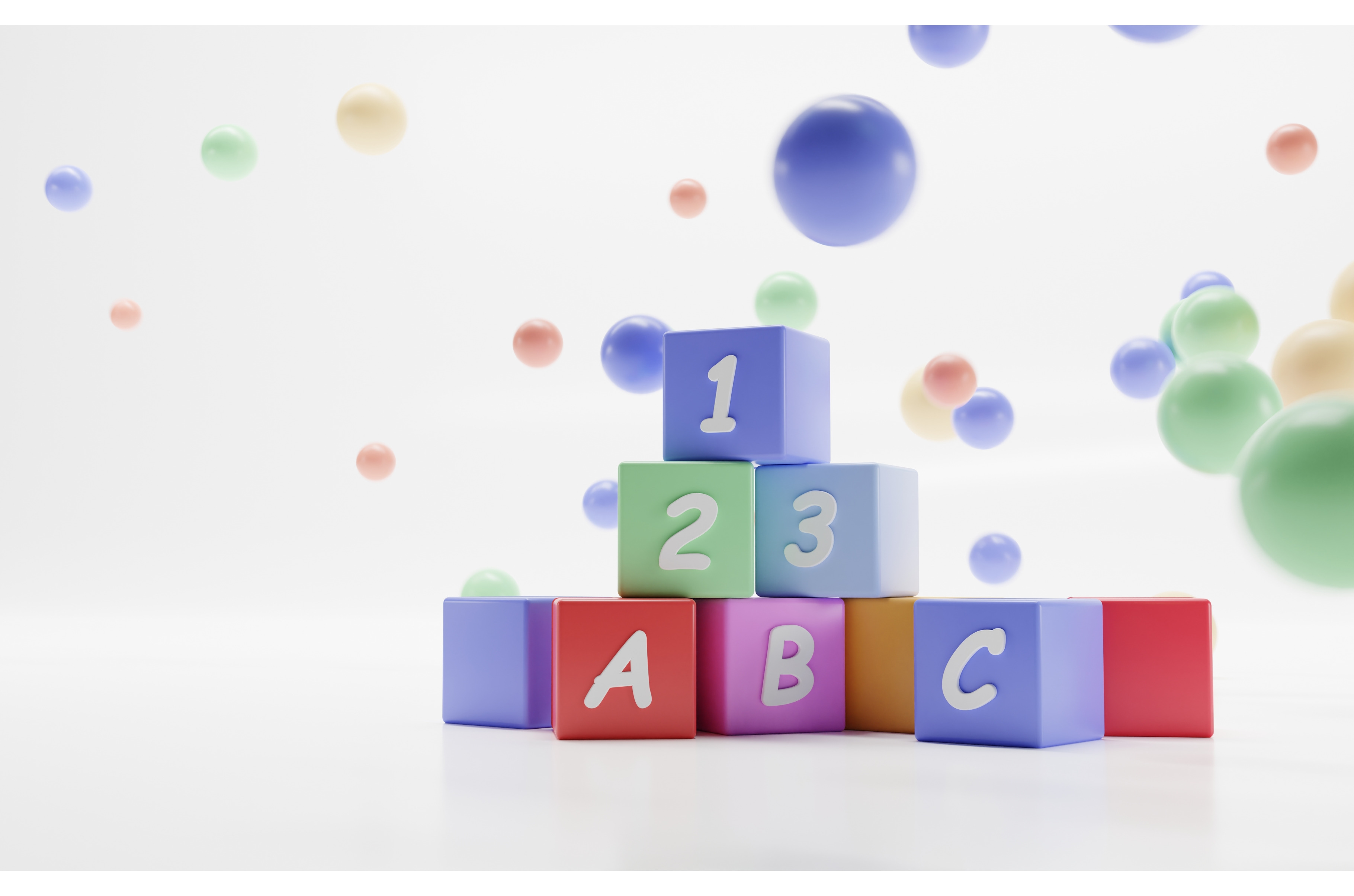 Cartoon toy pyramid cubes for kids, an Education Illustration by ...