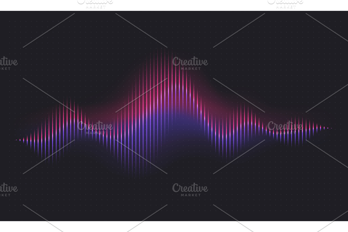 Abstract sound wave. Voice digital, a Background Graphic by Valerie Bodnar