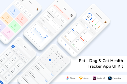 Social Pets App UI Kits, an UI Kit Template by Onur Kuru