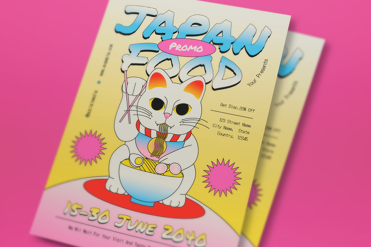 Japanese Food Promo Flyer Set, a Flyer Template by graphicook