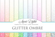 Glitter Ombre Digital Paper Textures, a Pattern Graphic by Avenie Digital