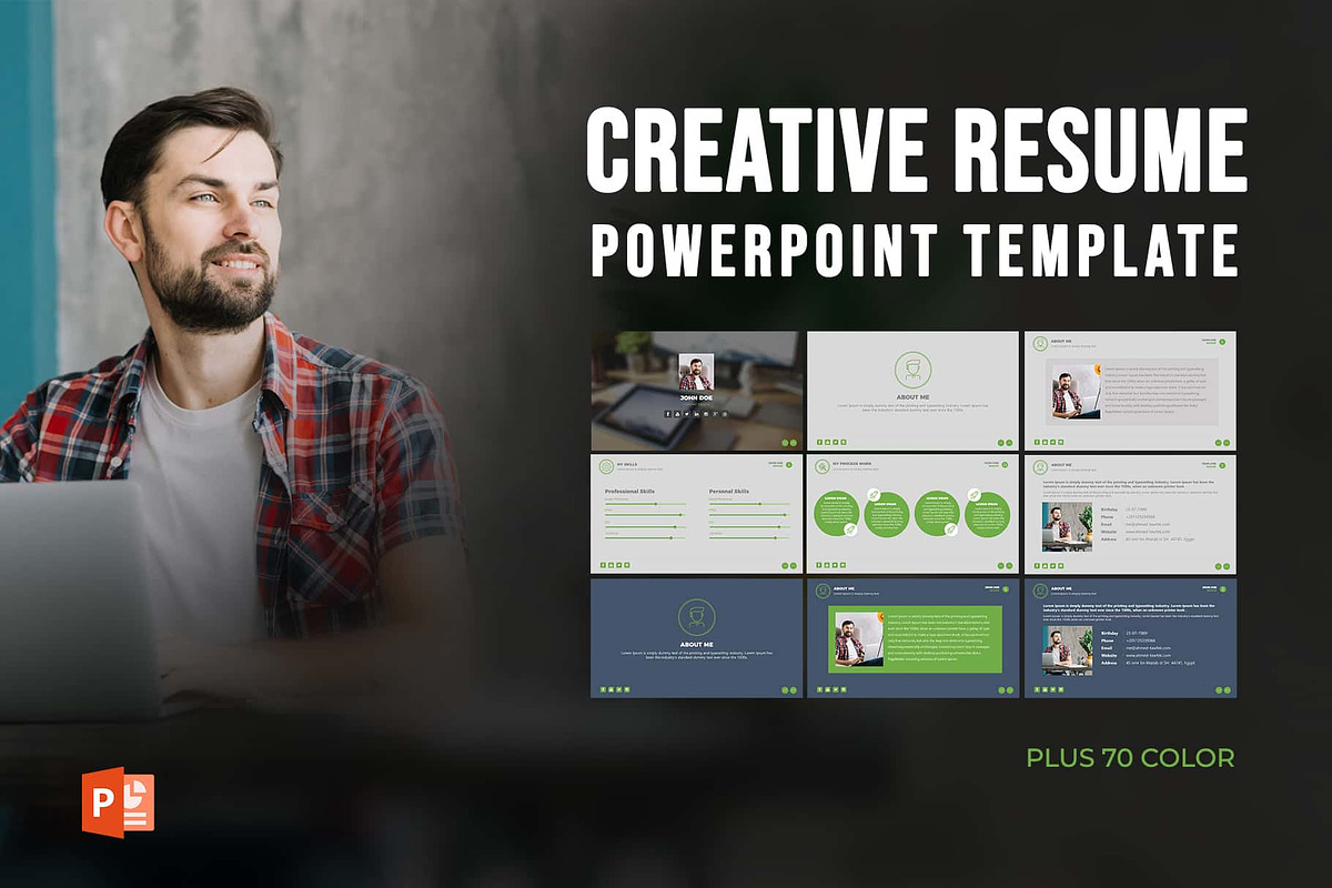 Creative Resume PowerPoint Template, a Presentation Template by Slides ...