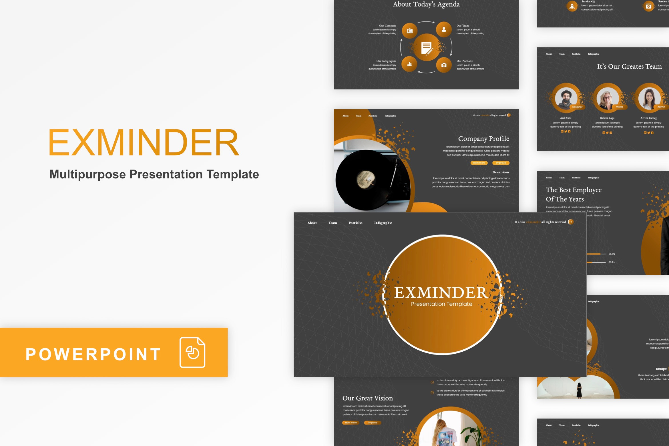 Exminder - PowerPoint Template, a Presentation Template by PuriCreative
