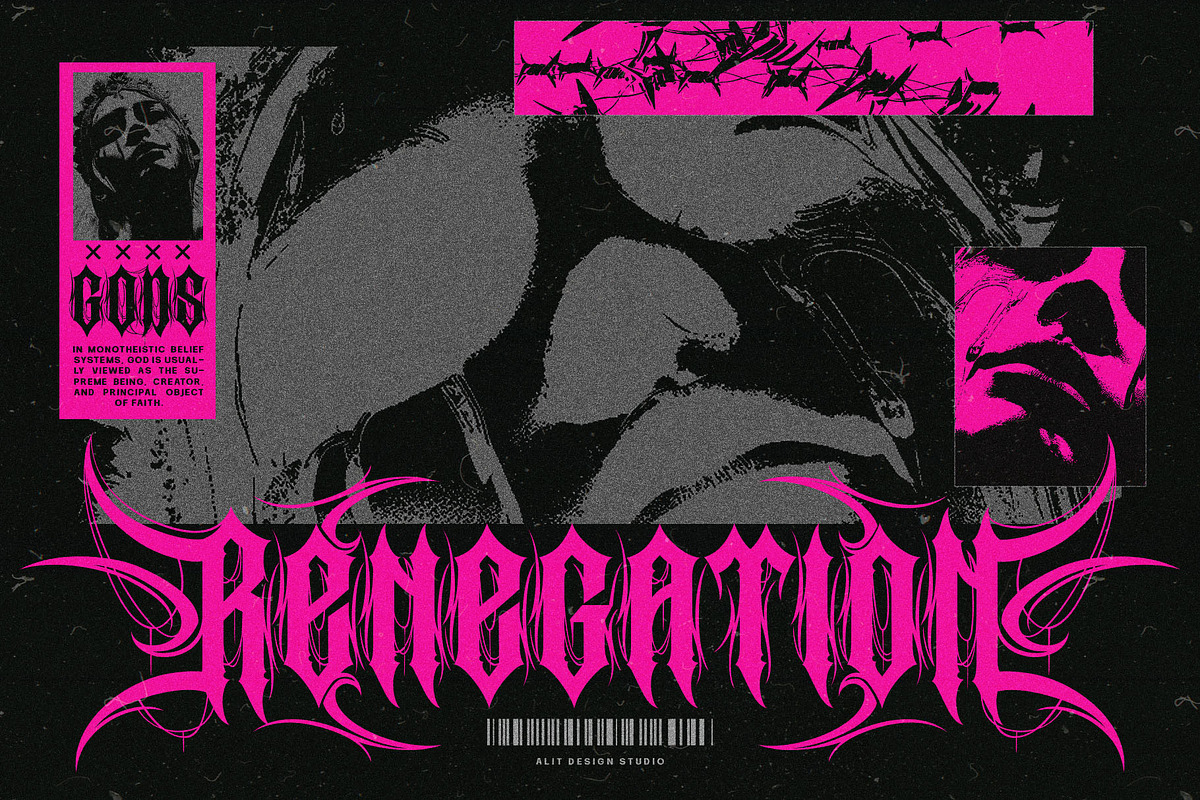 Metal Lung Typeface, a Blackletter Font by alit design