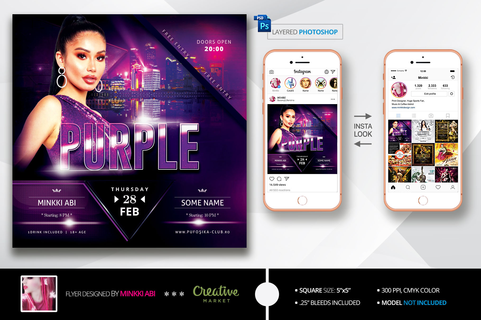 Purple Flyer, a Flyer Template by Minkki Shop