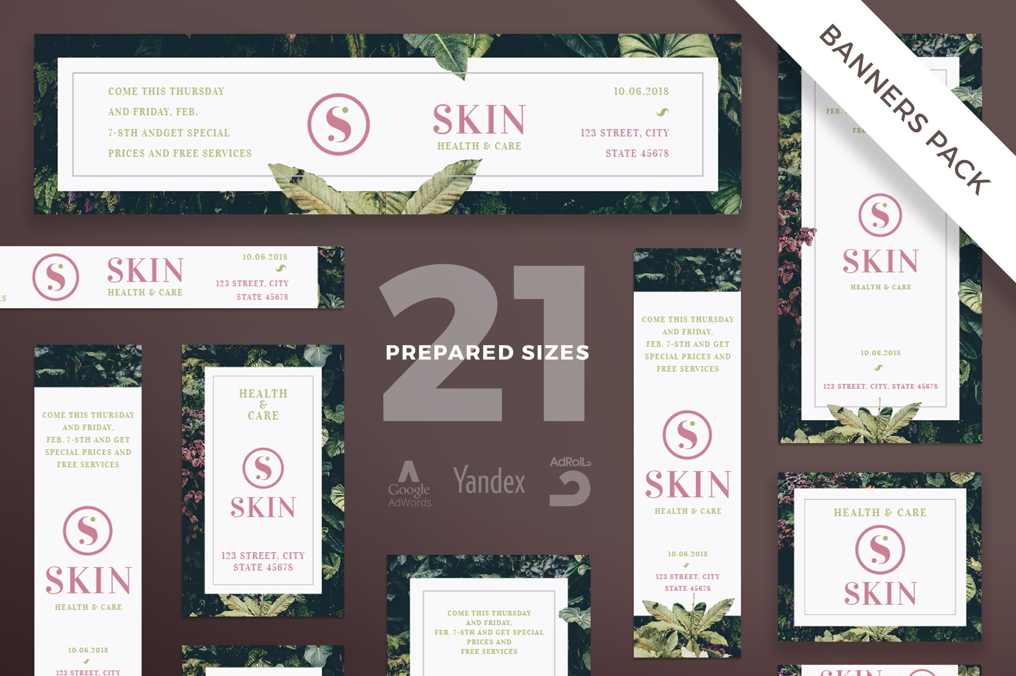 Banners Pack | Skin Care, a Templates & Theme by Amber Graphics