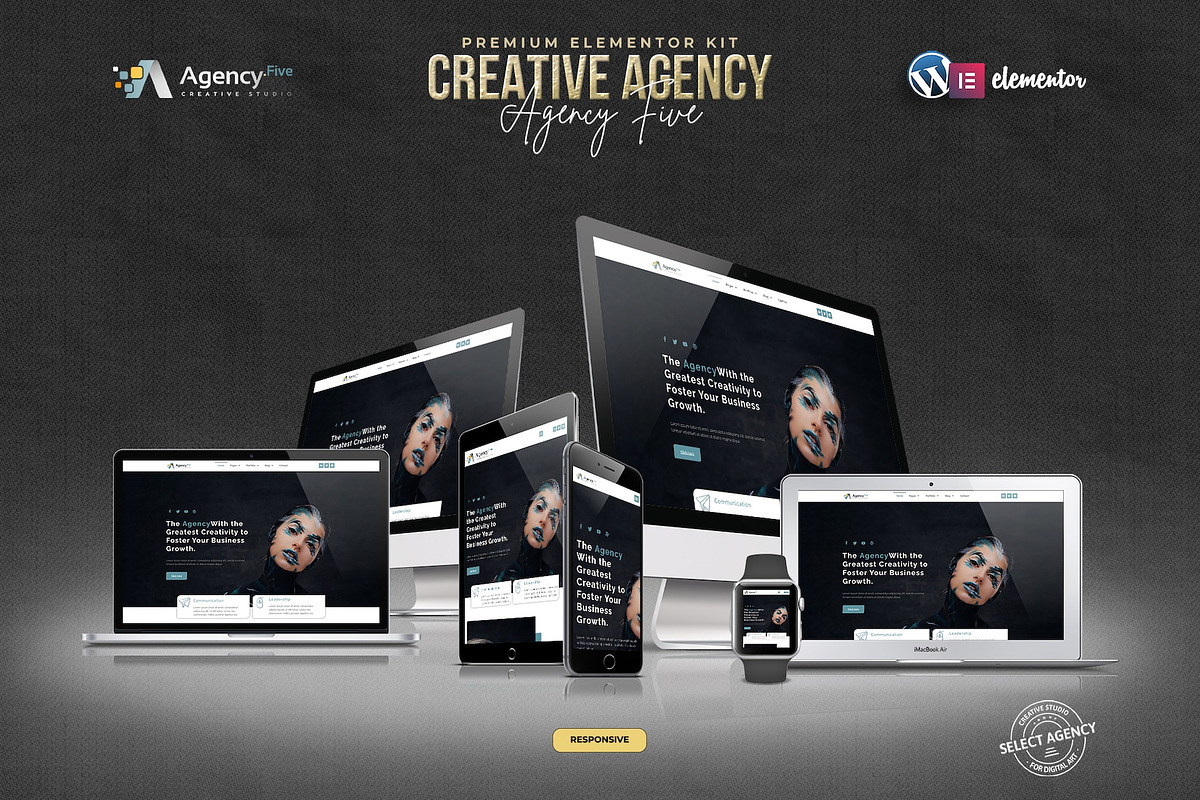 Agency Five -Creative Elementor Kit, a Websites & App Template by ...