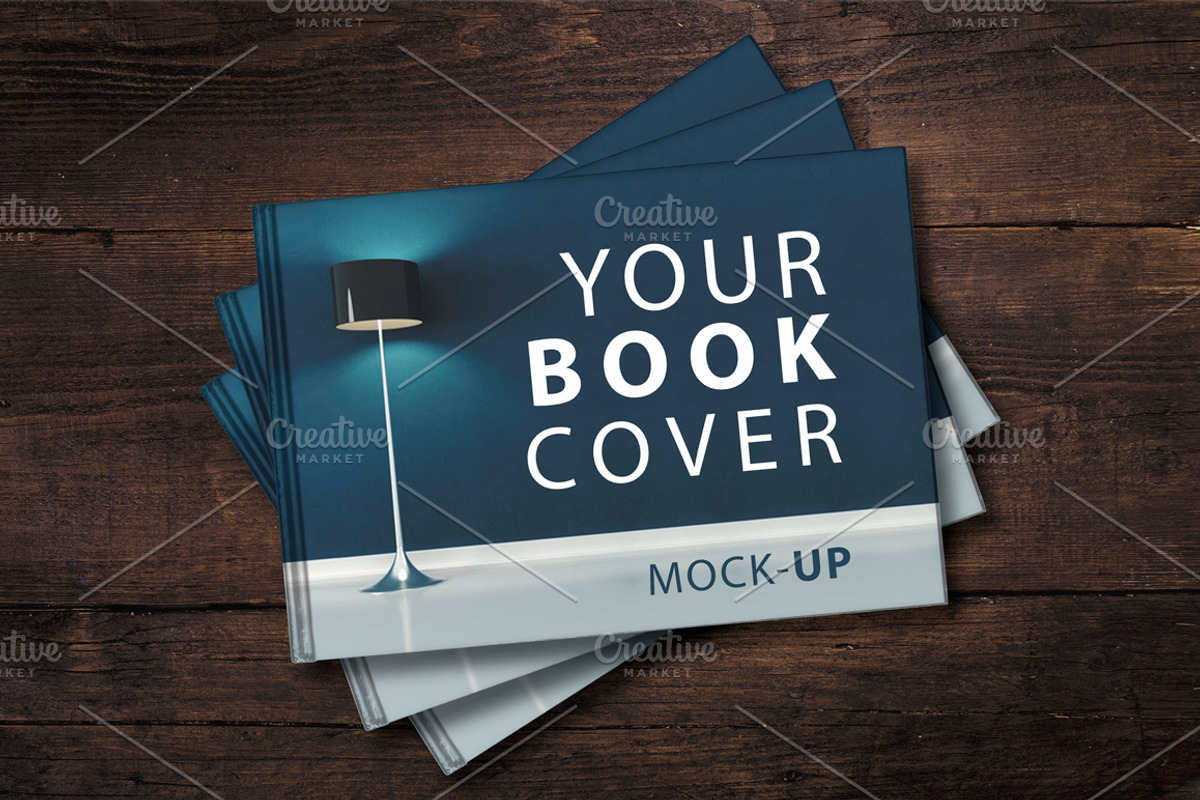 Sale - Landscape Book Cover Mockup, a Print Template by attraax
