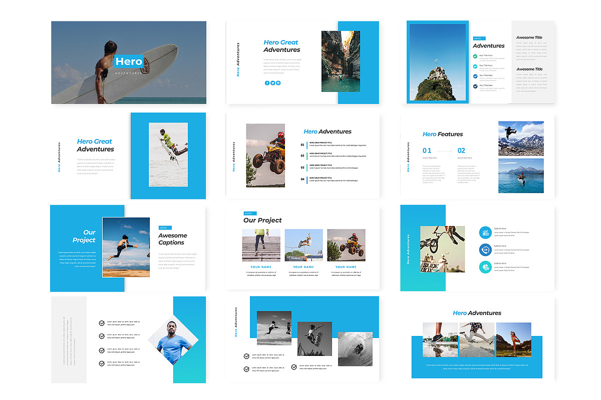 Hero - Powerpoint Template, a Presentation Template by AQR Studio ...
