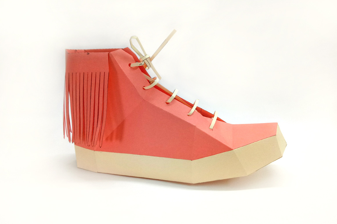 DIY Fringes Shoe - 3d papercraft, a Templates & Theme by PAPER amaze