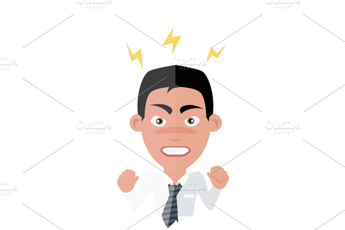 Emotion Avatar Man Angry Success, a Person Illustration by robuart ...