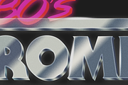 80's Chrome Photoshop Text Effect, a Layer Style Add-On by Clint English