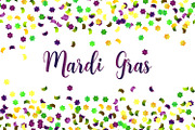 Mardi Gras colorful falling confetti, a Decorative Illustration by Ederella
