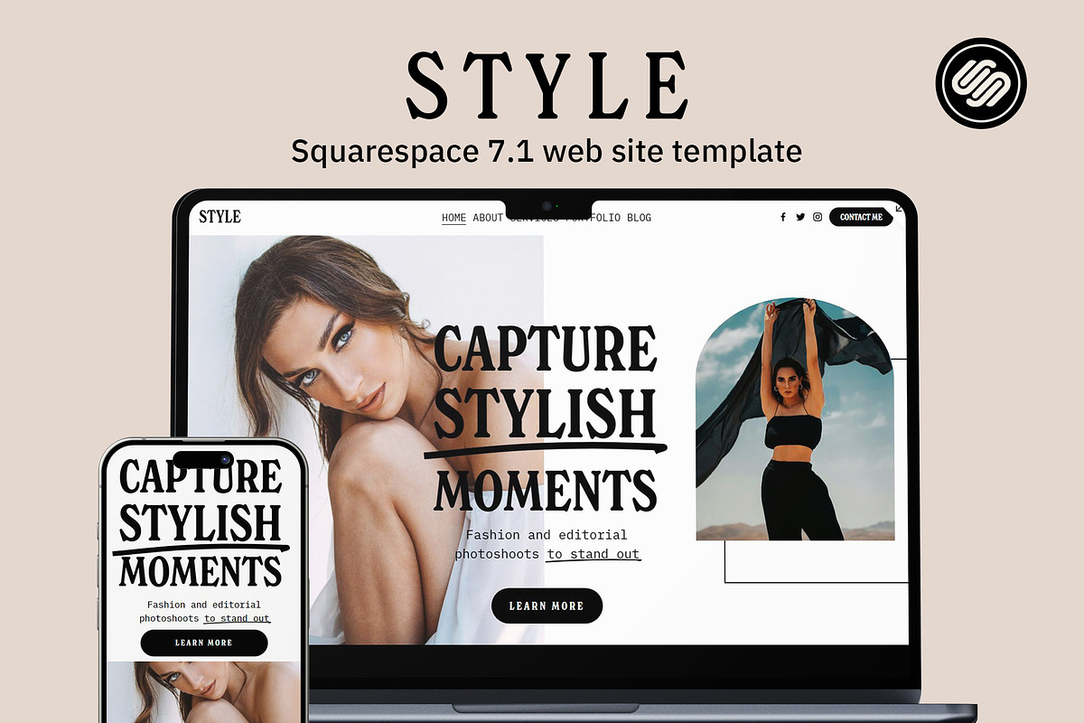 Photographers Squarespace Web template