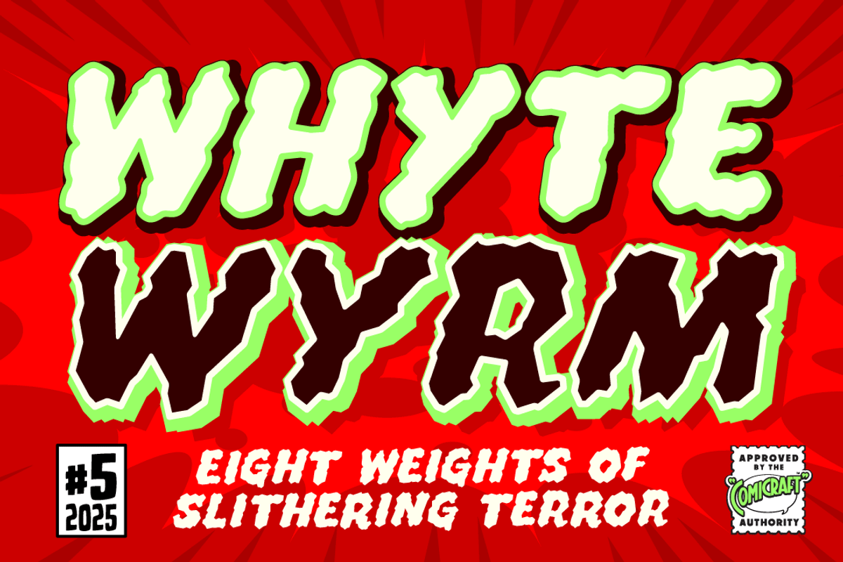 Whyte Wyrm - heavy duty horror, a Handwritten Font by Comicraft Fonts