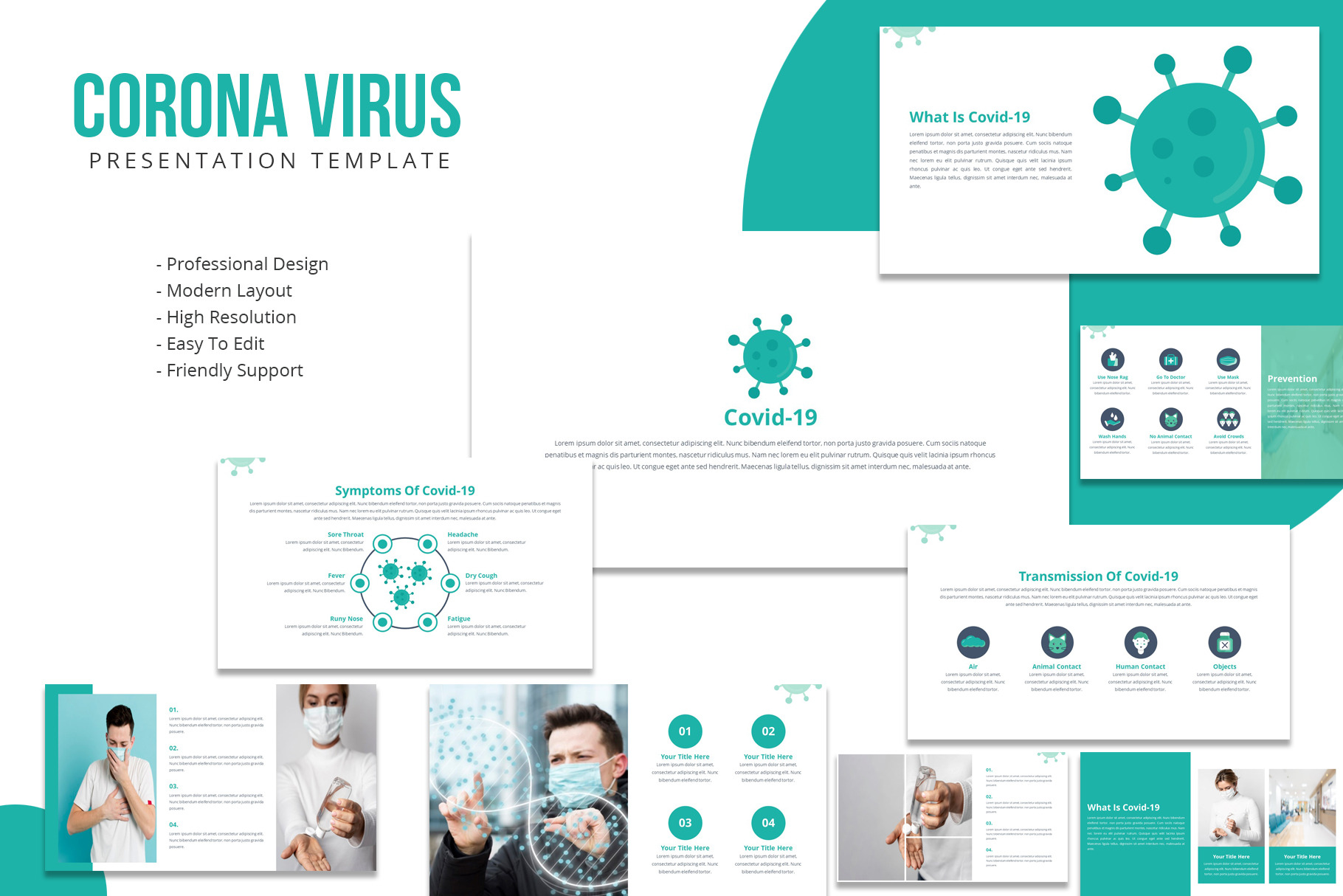 Corona Virus Powerpoint Template, a Presentation Template by Creative ...