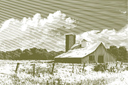 Engraved Barn and Silo, a Graphic by blue67sign