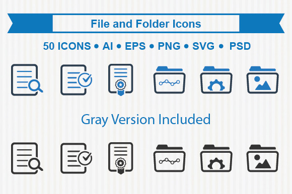 File and Folder Icons, an Icon by Symbolic Language