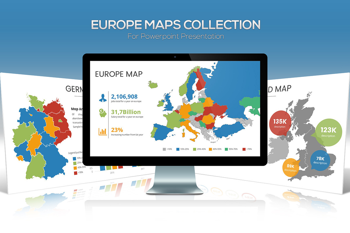 World Maps Bundle Powerpoint, a Presentation Template by SlideFactory