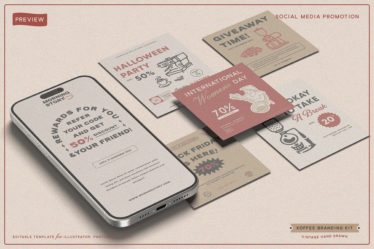 Koffee Branding Kit, a Branding & Logo Template by Refolve Design