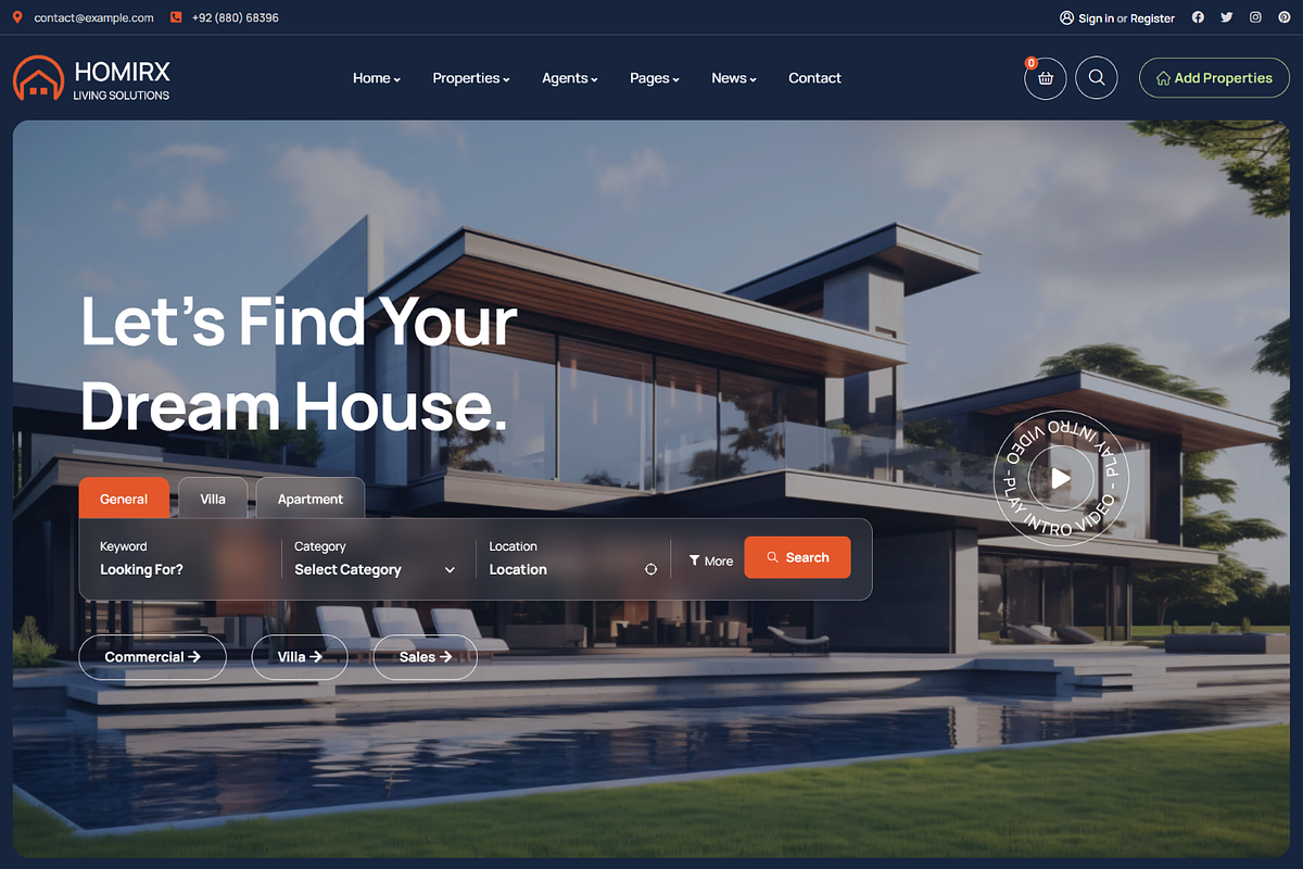 Real Estate WordPress Theme