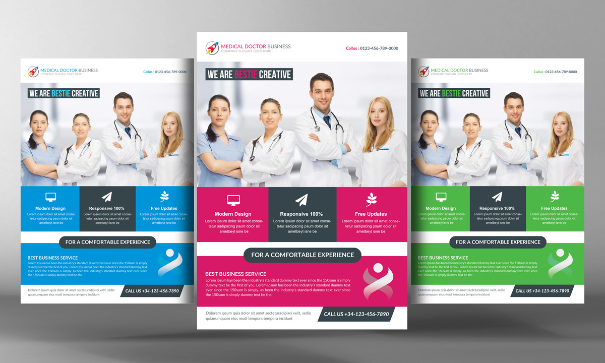 Medical Doctor Flyer, a Flyer Template by graphicforest | Creative Market