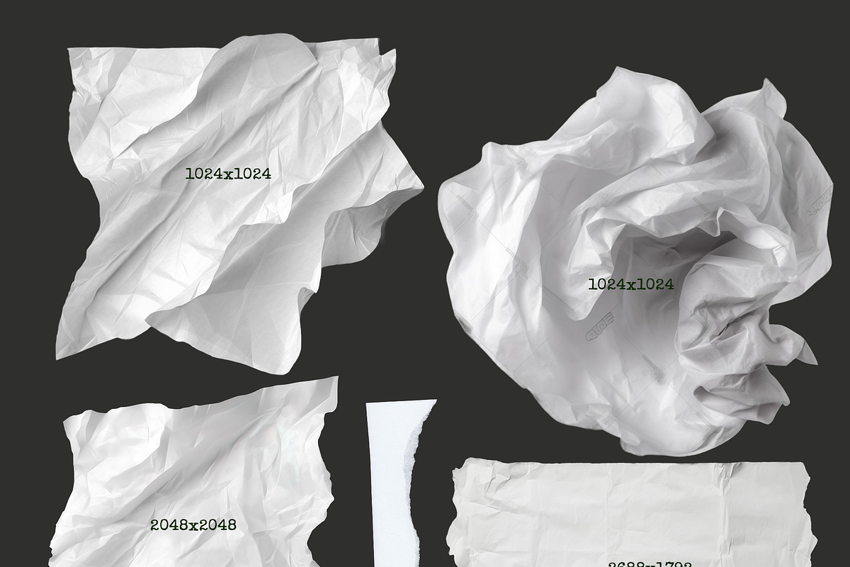 Crumpled Paper Collage, an Object Graphic by Kristina&Co