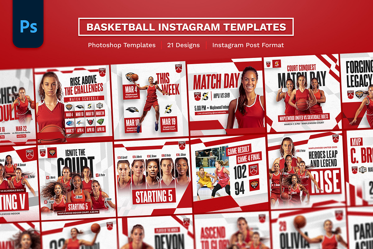 Basketball Instagram Templates