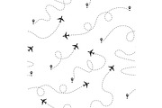 Airplane dotted flight line seamless, a Background Graphic by Valerie ...