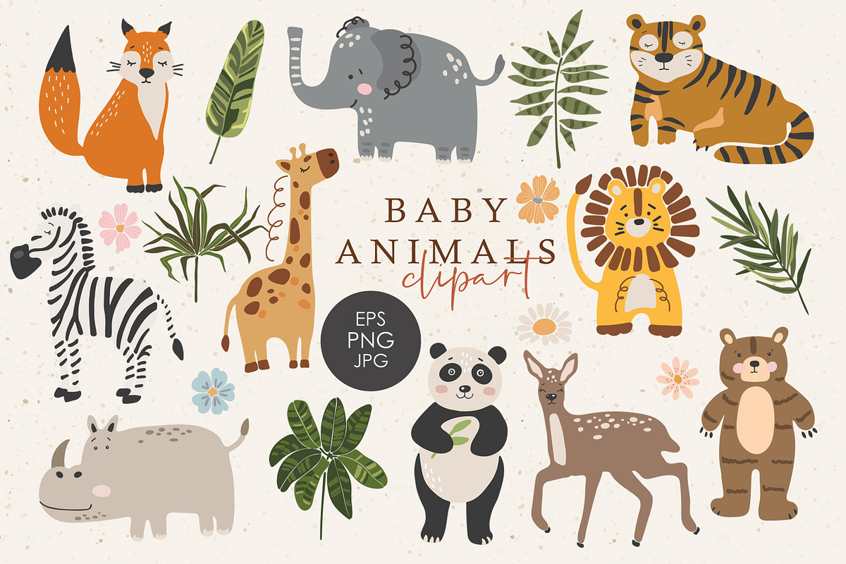 Animals cliparts bundle, an Animal Illustration by ⋒DesignECShop⋒ ...