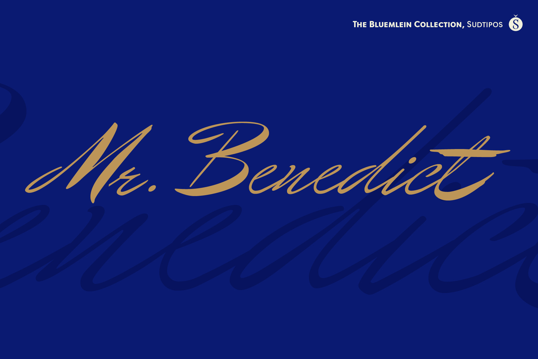 Mr Benedict Pro, a Script Font by Sudtipos