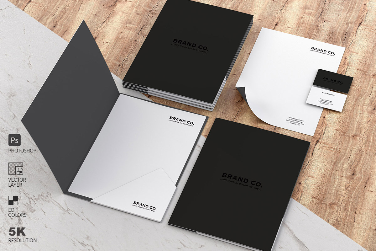 Brand Stationery Mockup, a Product Mockup by LESZ Design