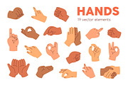 Hand gestures and signs set, a Person Illustration by Good Studio