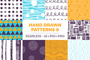 Hand Drawn Patterns 8, a Pattern Graphic by kloroform | Creative Market